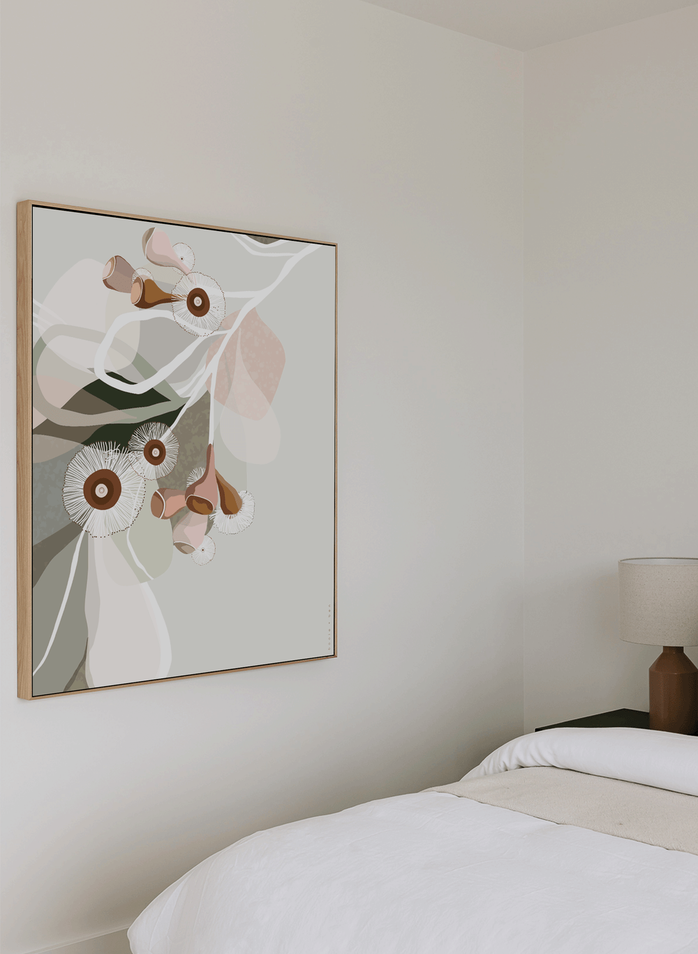 Contemporary Australian art featuring soft curated colour palettes